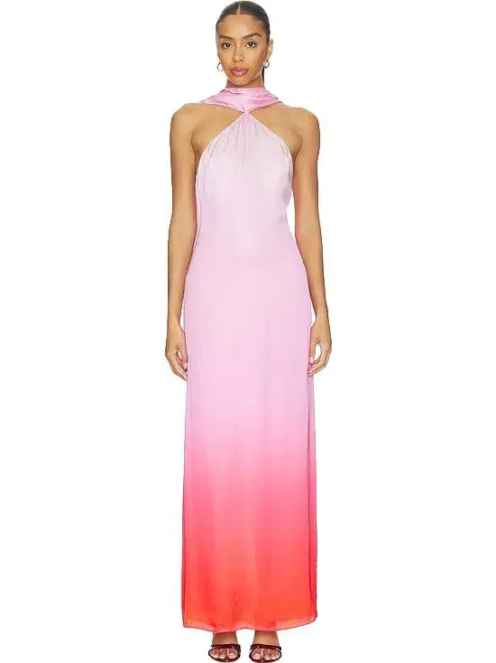 Amanda Uprichard X Ashton Maxi Dress - Pink Combo