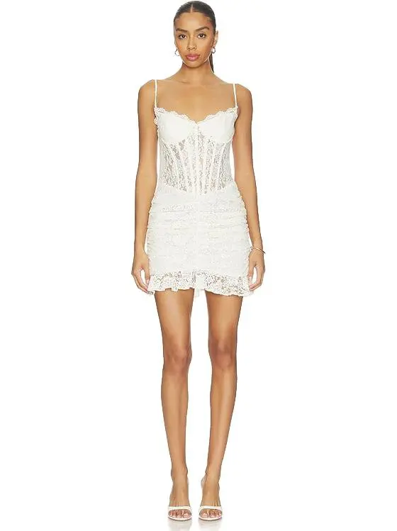 Majorelle Lorena Lace Corset Mini Dress - Ivory