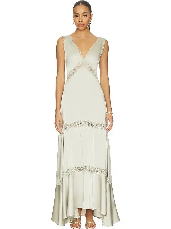 Tularosa X Ivana Ramirez Claire Maxi Dress - Sage