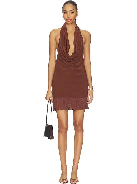 LOVERS AND FRIENDS X Ivana Ramirez Larissa Mini Dress - Chocolate Brown