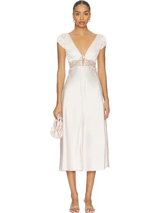 Tularosa Sophia Midi Dress - Light Pink
