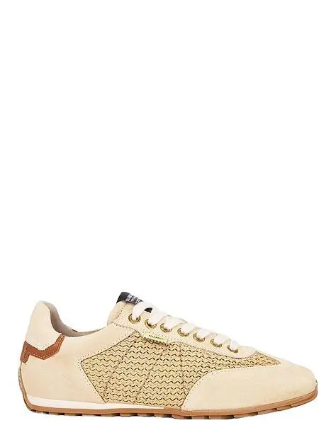 ALLSAINTS Liam Low Top Sneakers - Off White & Sand