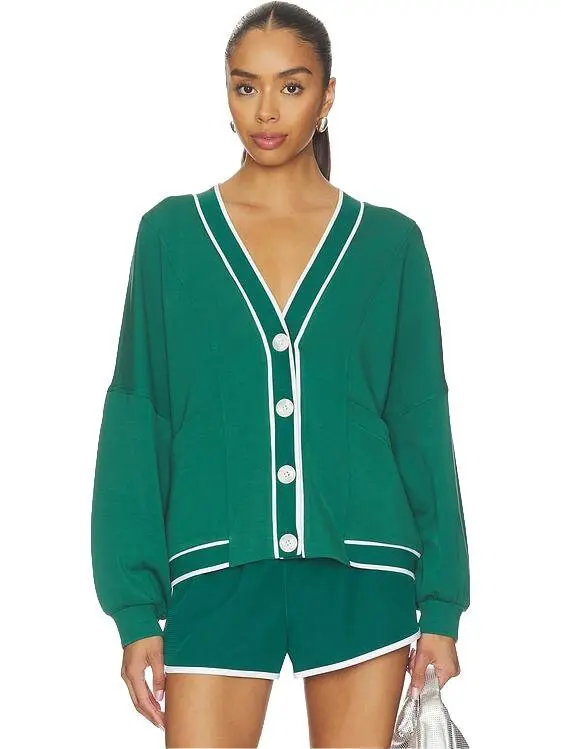Varley Decker Off Court Cardigan - Forest