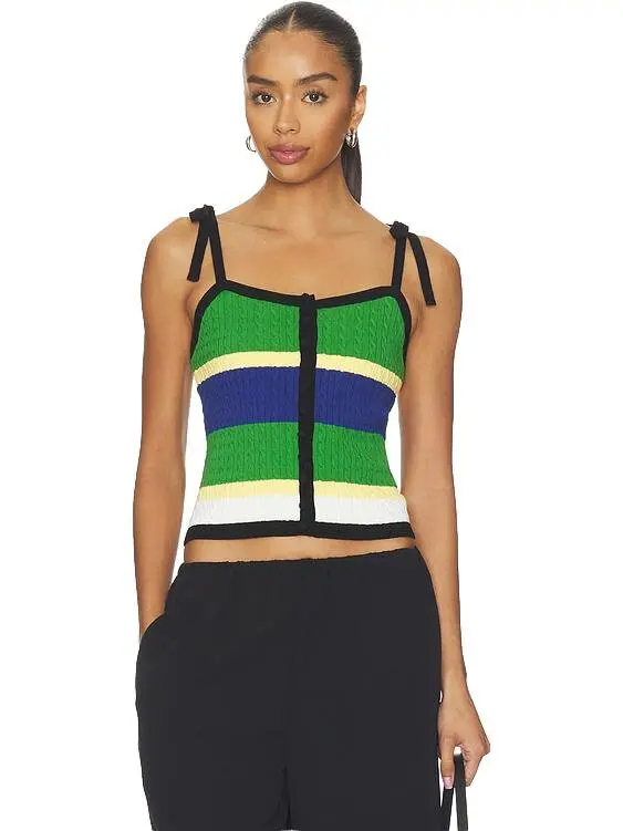 Polo Ralph Lauren Striped Cotton Blend Knit Tank Top - Polo Black Multi