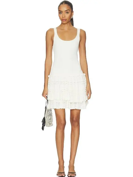 Polo Ralph Lauren Viscose Cotton Fit & Flare Dress - White