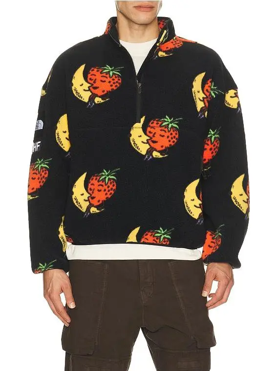 The North Face X Sky High Farm Graphic Fleece 1/2 Zip - Tnf Black Strawberry Moon Print