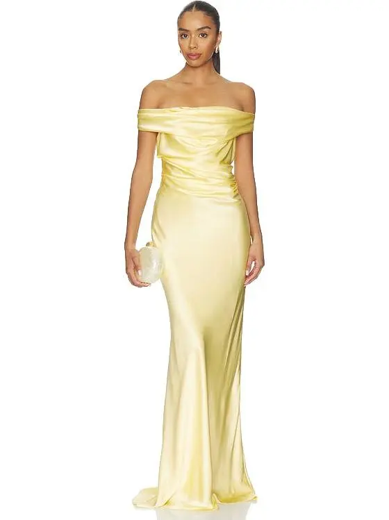 THE SEI Bardot Gown - Custard