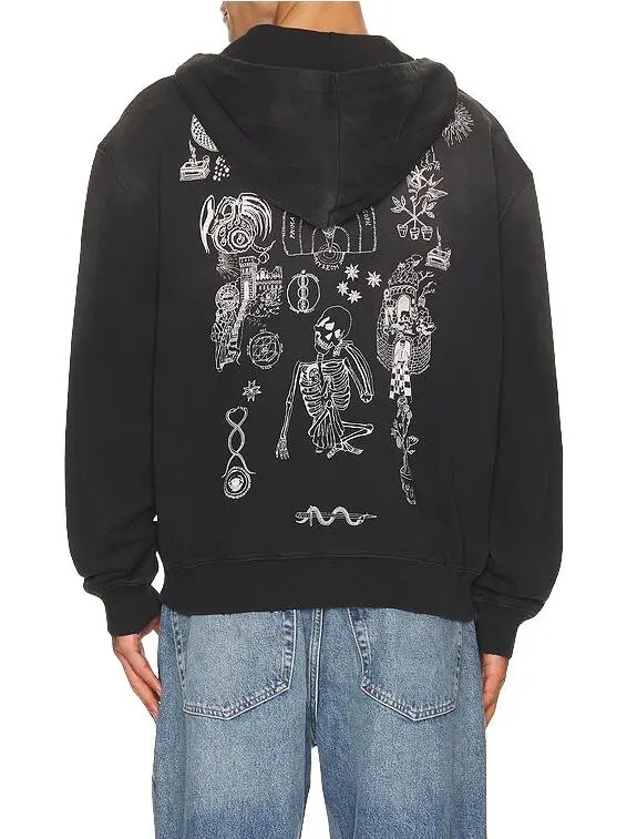 ALLSAINTS Terra Zip Through Sweater - Washed Black