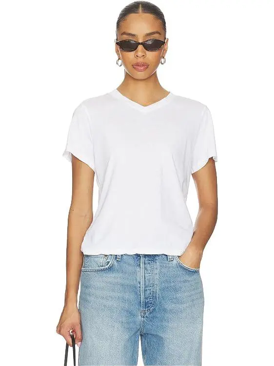Cotton Citizen The Marseille V-neck Tee - White