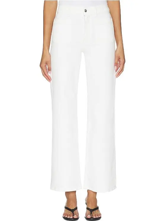 Madewell Wide Leg Patch Pocket Jeans - Tile White