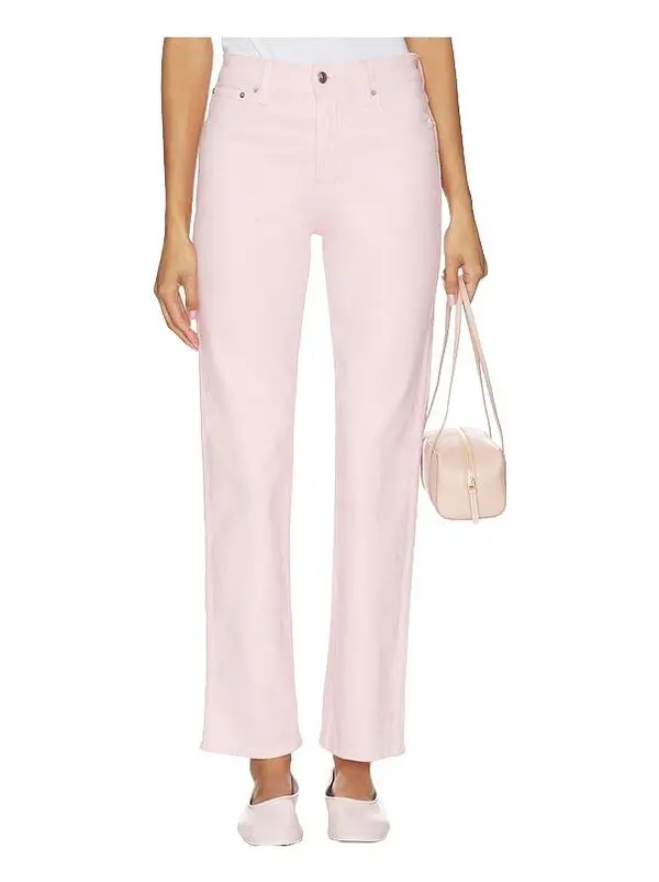 Madewell Longline Straight Jeans - Pale Pink