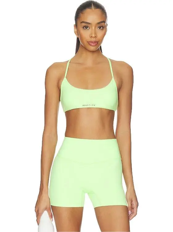 P.E Nation Reveal Sports Bra In Green - Washed Lime