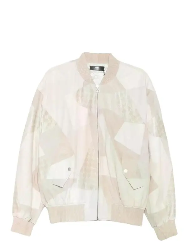 Amiri Patchwork Bomber Jacket - Neutrals