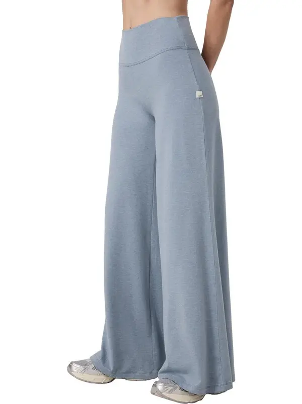 Vuori Halo Easy Wideleg Pants Long - Coastal Fog Heather