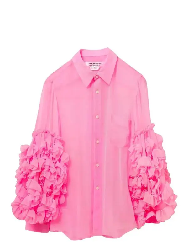Comme Des Garçons Ruffled Shirt - Pink
