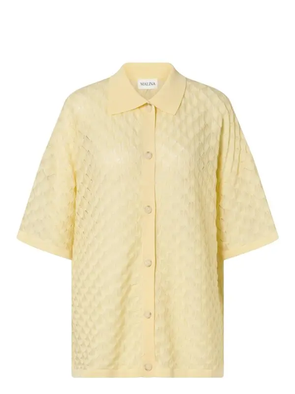 MALINA Moa Knitted Shirt - Light Yellow