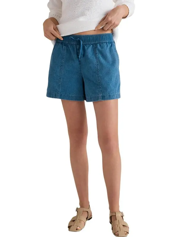 HAVEN WELL WITHIN Organic Cotton Denim Shorts - Indigo Wash