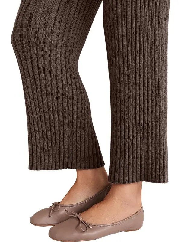 HAVEN WELL WITHIN Soft Leather Ballet Flats - Gunmetal Metallic