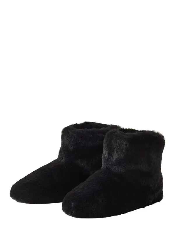 HAVEN WELL WITHIN Faux Fur Booties - Black