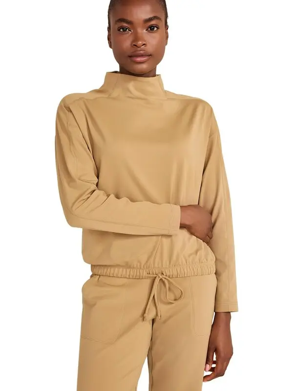 HAVEN WELL WITHIN Balance Funnel-neck Pullover - Tiger's Eye