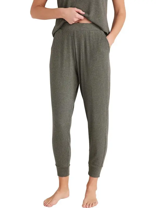 HAVEN WELL WITHIN Rib Knit Joggers - Cypress Hthr