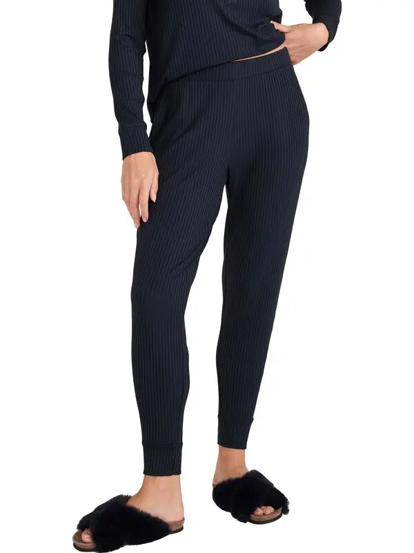HAVEN WELL WITHIN Rib Knit Joggers - Nightfall