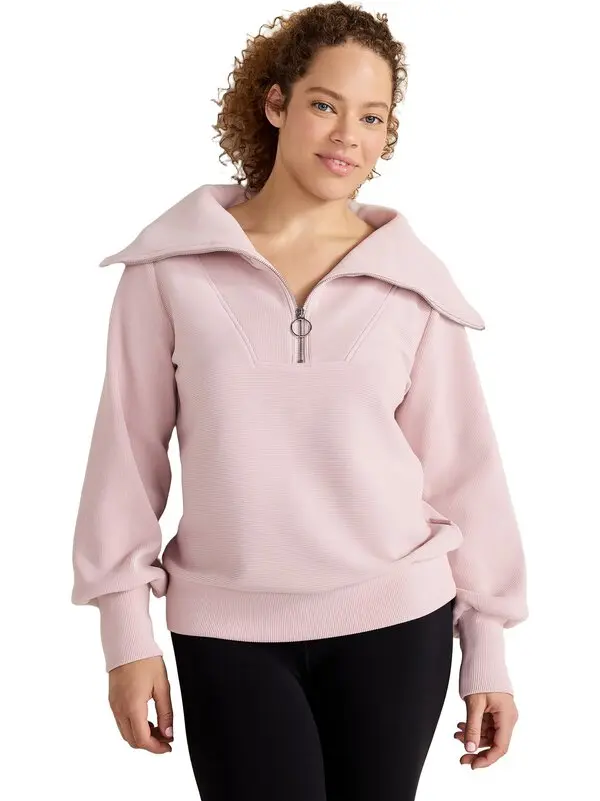 Varley Vine Half Zip Sweater - Burnished Lilac