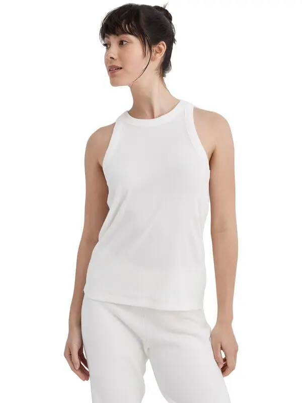 HAVEN WELL WITHIN Organic Cotton Racerback Tank Top - Ivory