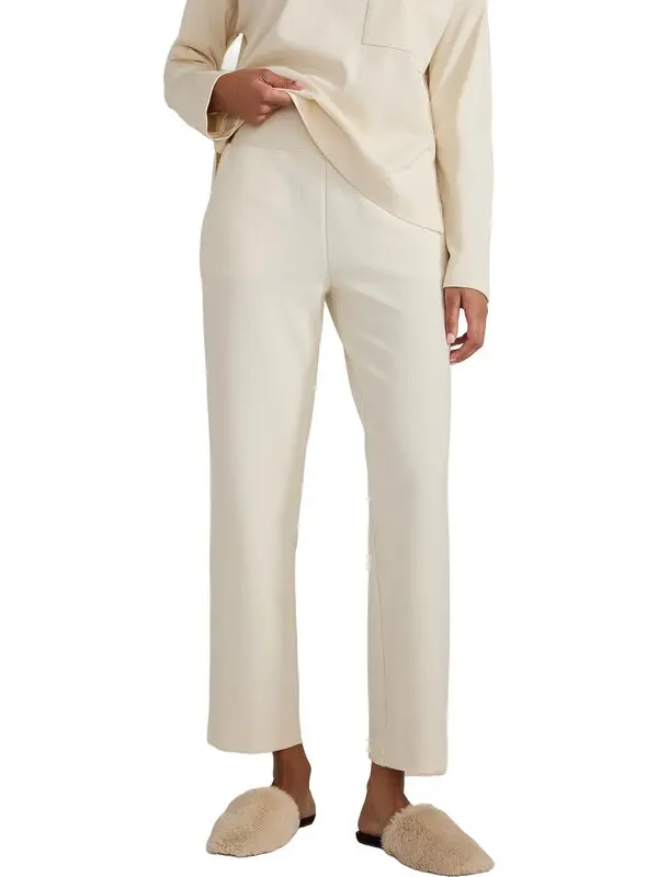 HAVEN WELL WITHIN Organic Cotton Ottoman Rib Pants - Birch