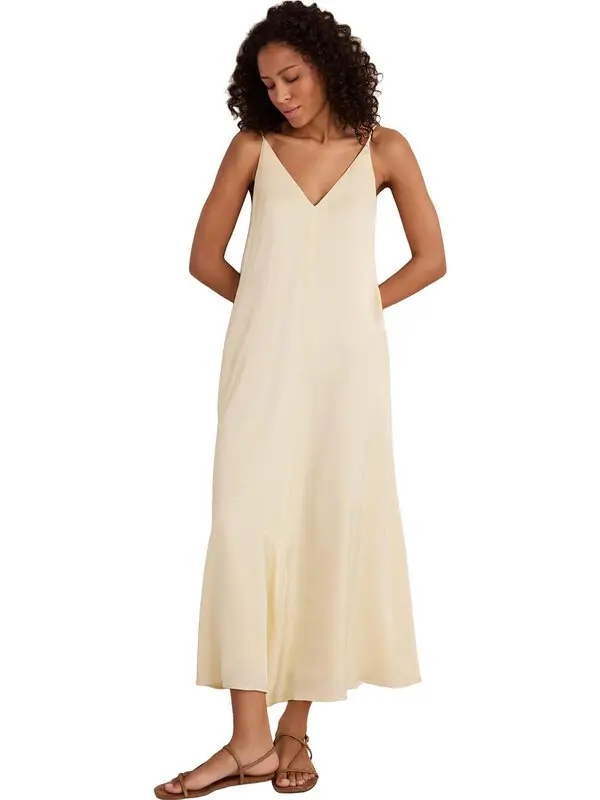 HAVEN WELL WITHIN Silky Maxi Dress - Straw
