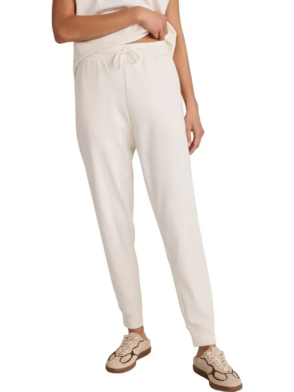 HAVEN WELL WITHIN Organic Cotton Interlock Joggers - Ivory
