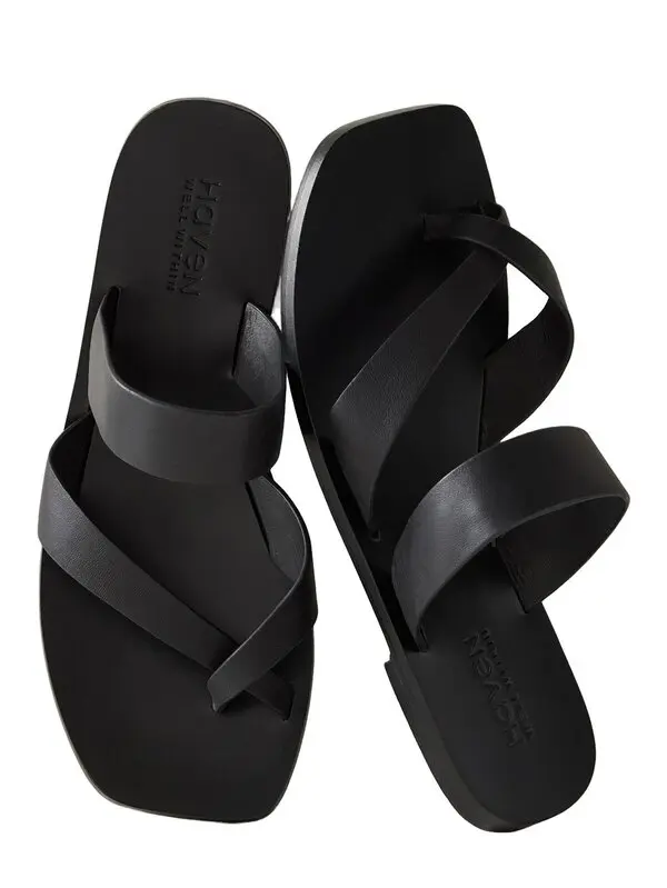HAVEN WELL WITHIN Criss Cross Strappy Sandal - Black