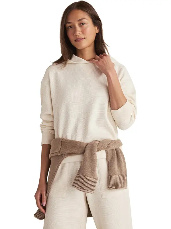 HAVEN WELL WITHIN Organic Cotton Waffle Knit Hoodie - Seeded Undyed