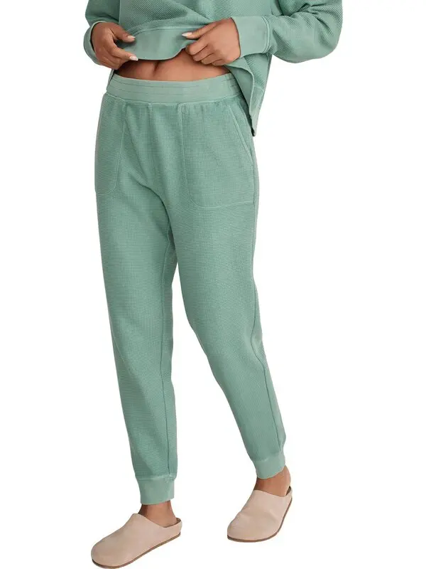 HAVEN WELL WITHIN Organic Cotton Waffle Knit Joggers - Garment Dye Dragonfly