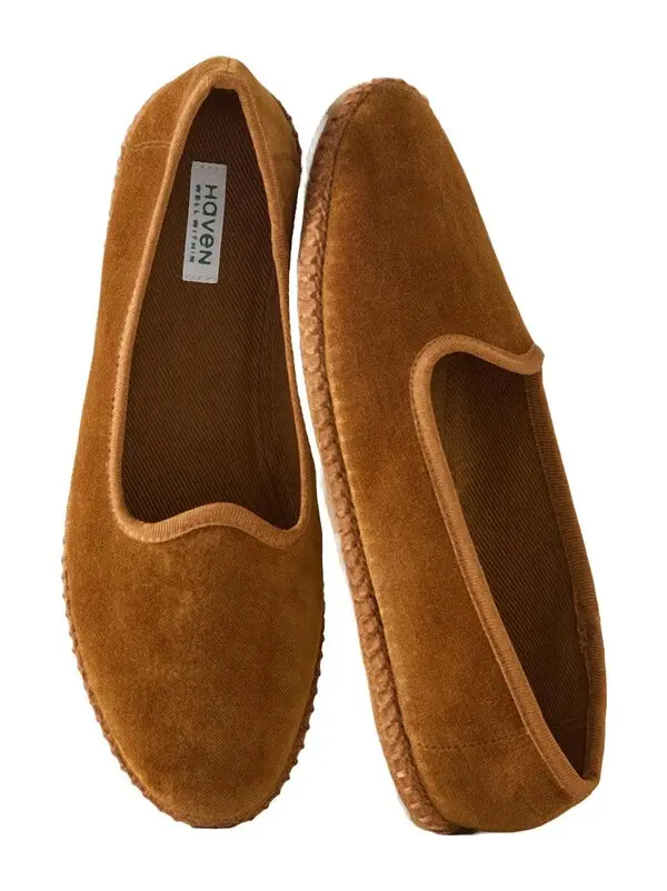 HAVEN WELL WITHIN Velvet Loafers - Toffee