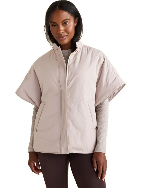 HAVEN WELL WITHIN Puffer Drop Shoulder Vest - Tule Fog