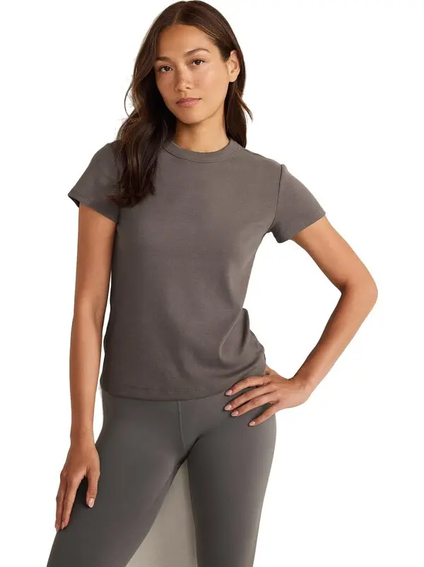HAVEN WELL WITHIN Organic Cotton Ribbed T-shirt - Rainfall