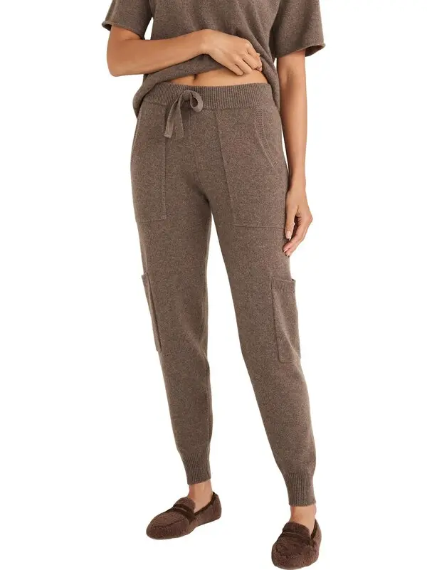 HAVEN WELL WITHIN Cashmere Cargo Joggers - Driftwood Hthr