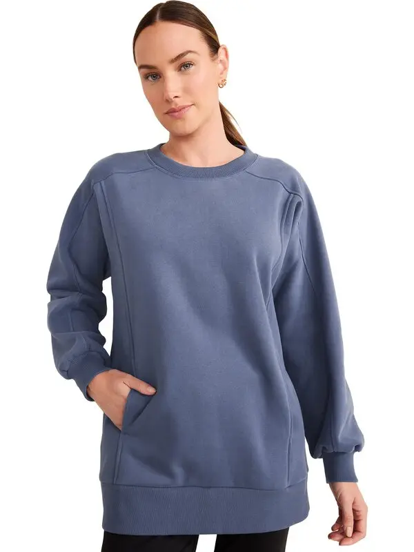 HAVEN WELL WITHIN Cloud Fleece Crewneck Sweatshirt - North Sea