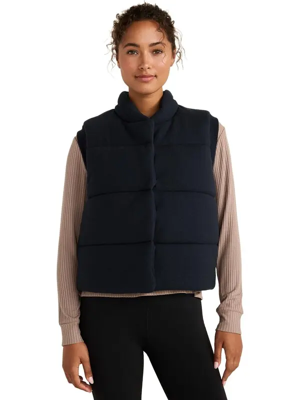 HAVEN WELL WITHIN Viscose Blend Puffer Vest - Nightfall