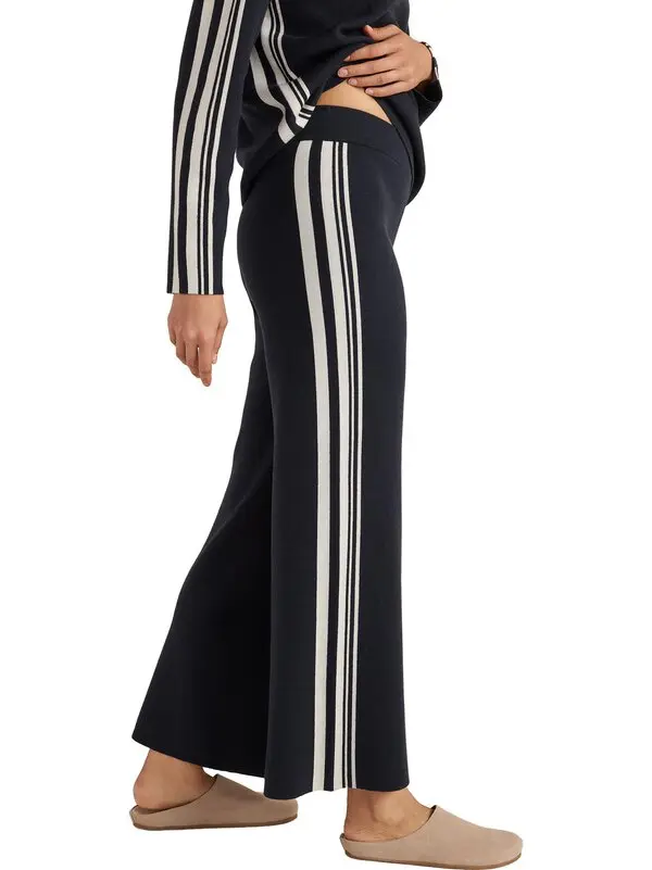 HAVEN WELL WITHIN Sporty Stripe Straight Leg Pants - Nightfall,full Moon