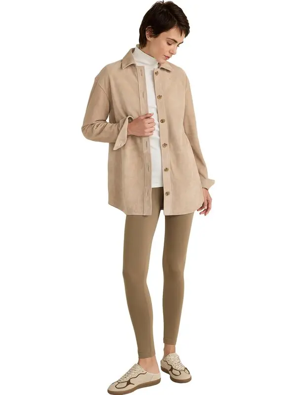 HAVEN WELL WITHIN Suede Shacket - Mesa