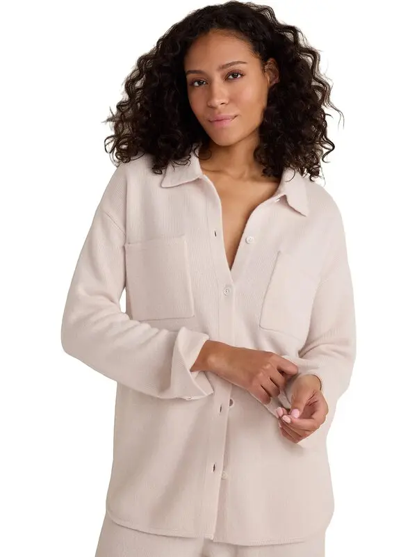 HAVEN WELL WITHIN Cashmere Shacket - Soft Pearl