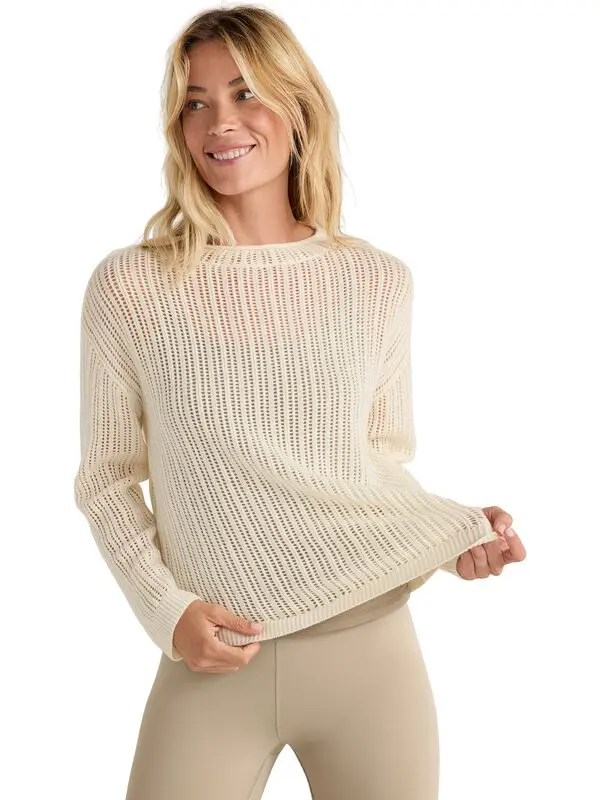 HAVEN WELL WITHIN Wool And Cashmere Pointelle Roll Neck Sweater - Ivory