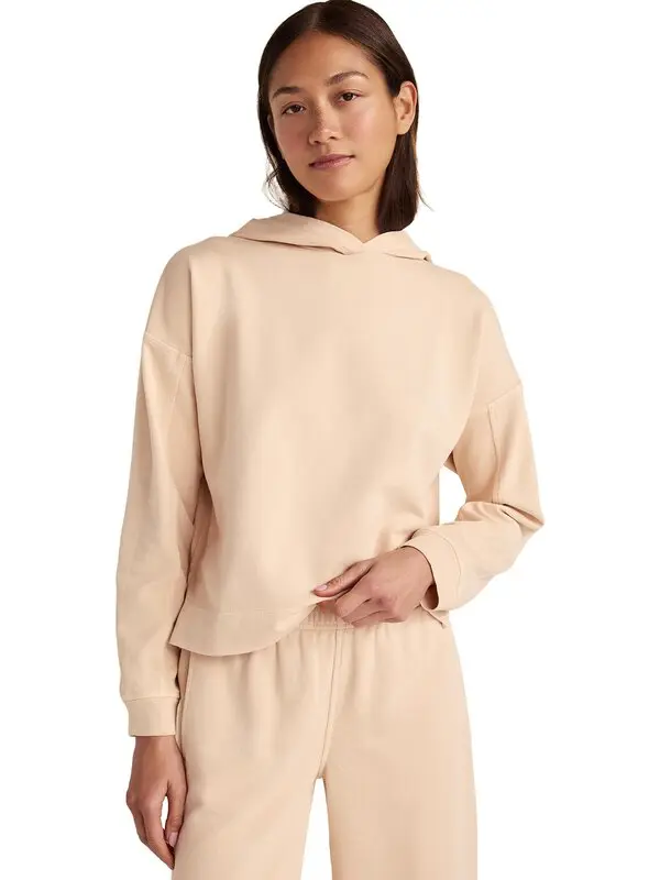 HAVEN WELL WITHIN Organic Cotton Terry Hoodie - Peach Quartz Garment Dye