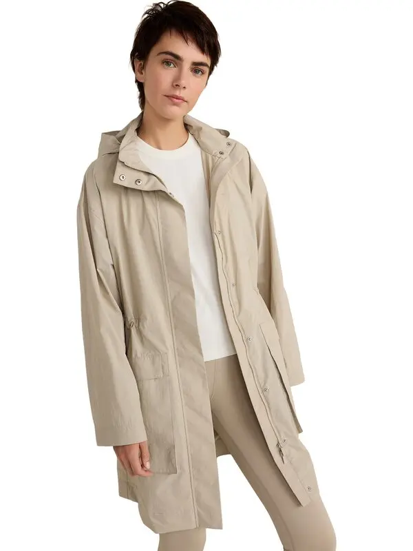 HAVEN WELL WITHIN Crinkle Nylon Packable Jacket - Pure Taupe