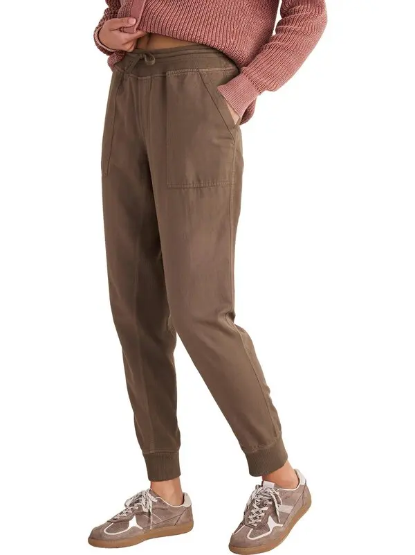 HAVEN WELL WITHIN The Effortless Twill Jogger - Garment Dye Slate Brown