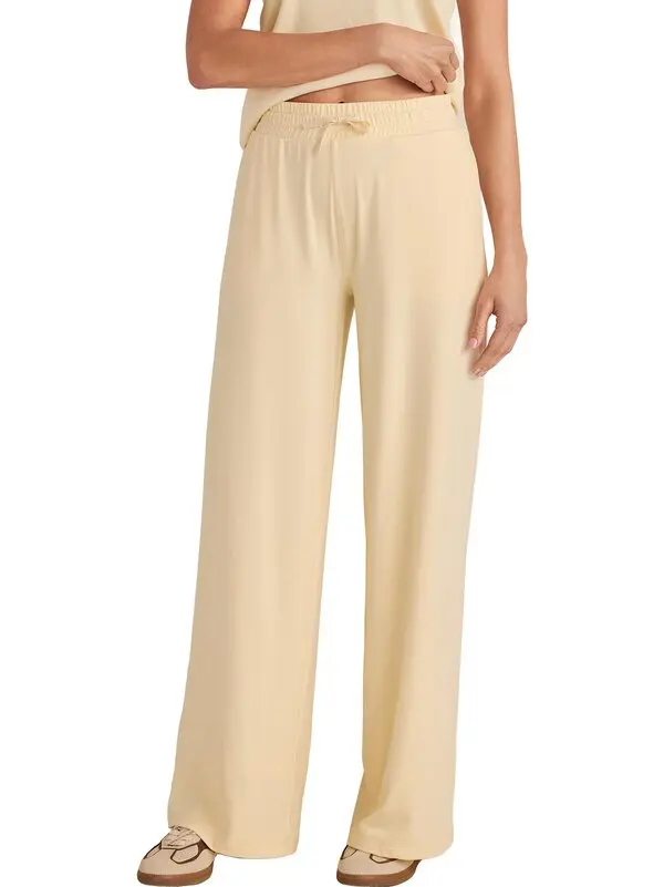 HAVEN WELL WITHIN Balance Drawstring Wide Leg Pants - Corn Stalk
