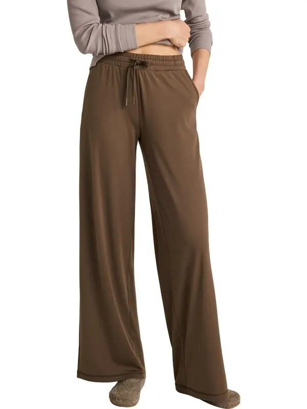 HAVEN WELL WITHIN Balance Drawstring Wide Leg Pants - Deep Mocha