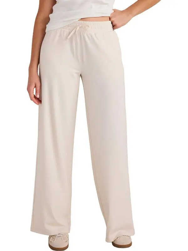 HAVEN WELL WITHIN Balance Drawstring Wide Leg Pants - Sandstone